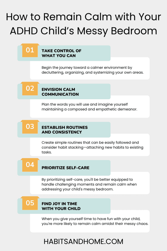 How To Remain Calm with Your ADHD Child’s Messy Bedroom