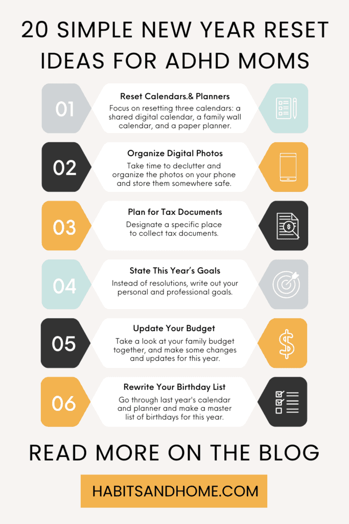 20 New Year Reset Ideas for ADHD Moms